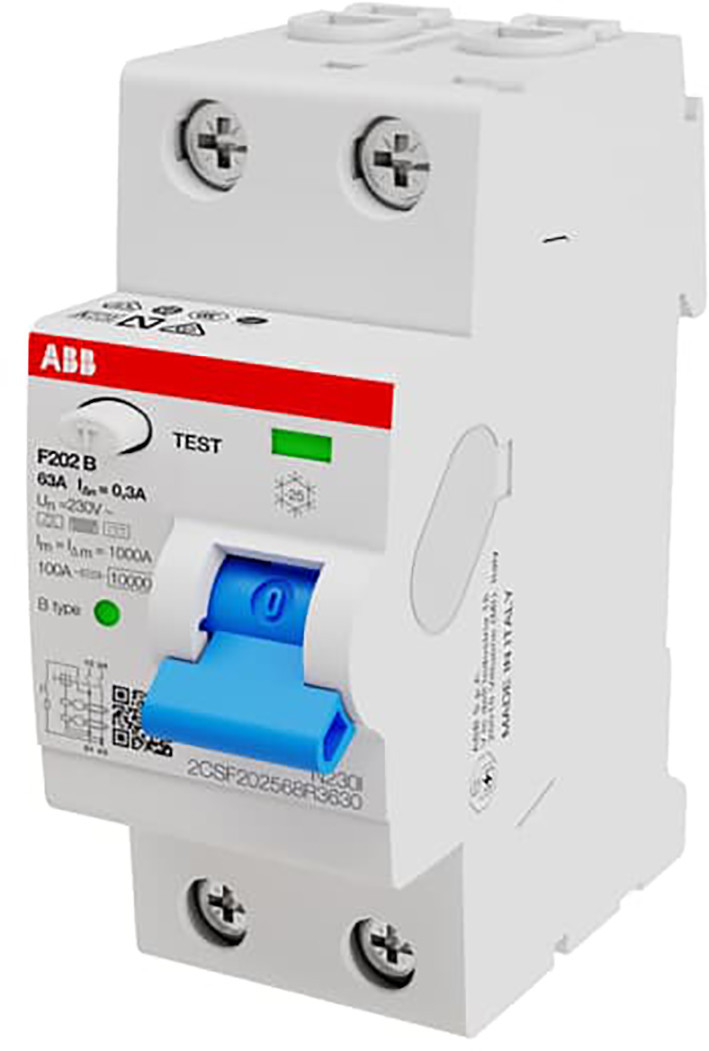 ABB Componenten System pro M compact Aardlekschakelaar 2 polig, 63a, 300ma B type ...