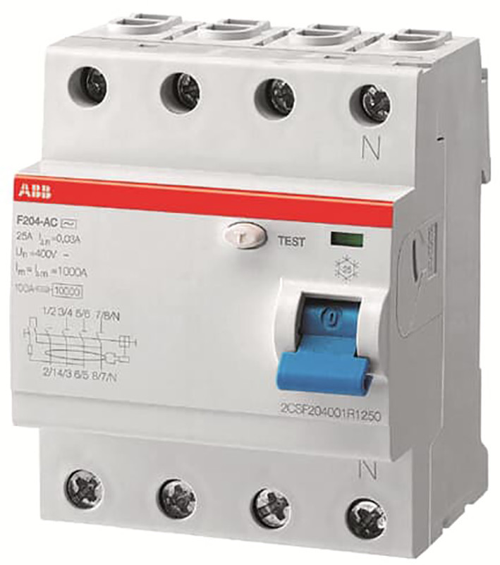 ABB Componenten System pro M compact Residual Current device 4 pol, 80a, 300ma, A type neutral ...