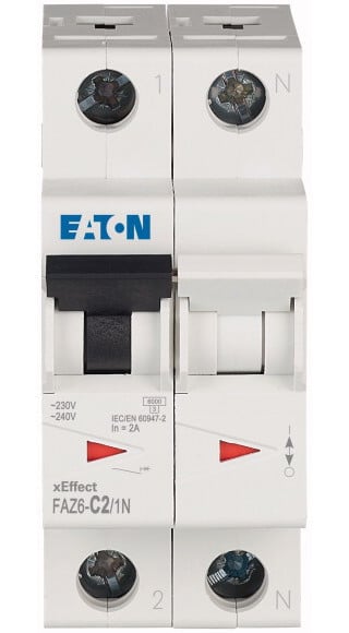 Eaton xEffect Installatie-Automaat (MCB) faz6, 1P+N, 2a, C-curve, 6/10ka - 239056 kopen ...