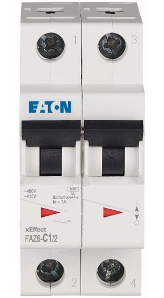 Eaton xEffect Installatie-Automaat (MCB) faz6, 2P, 1a, C-curve, 6/10ka - 239096 kopen ...