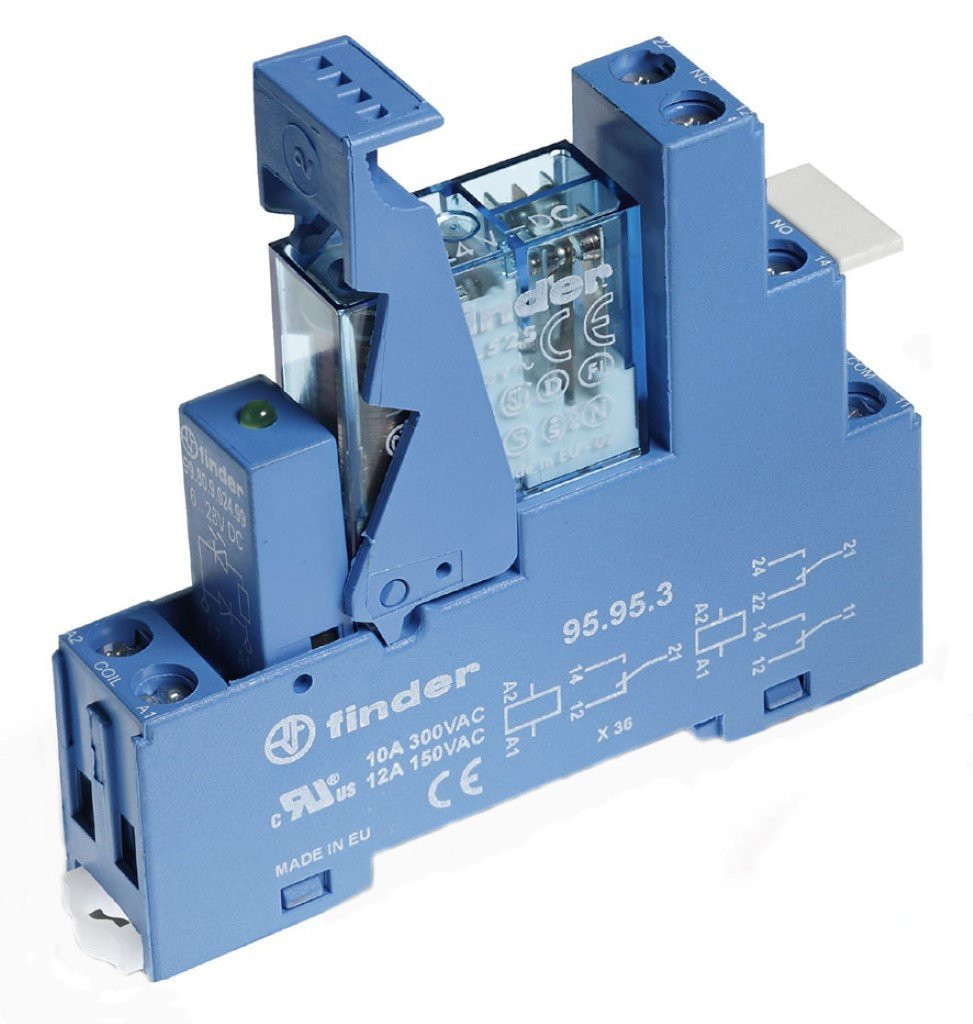 Finder 49 Fin Interf.relais 2W 8a 24VDC - 49.52.9.024.0000 kopen? - Elektrobode.nl
