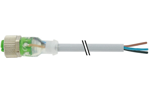 Murrelektronik Signal Connectors M12 Female 0° A-cod. with cable led ...