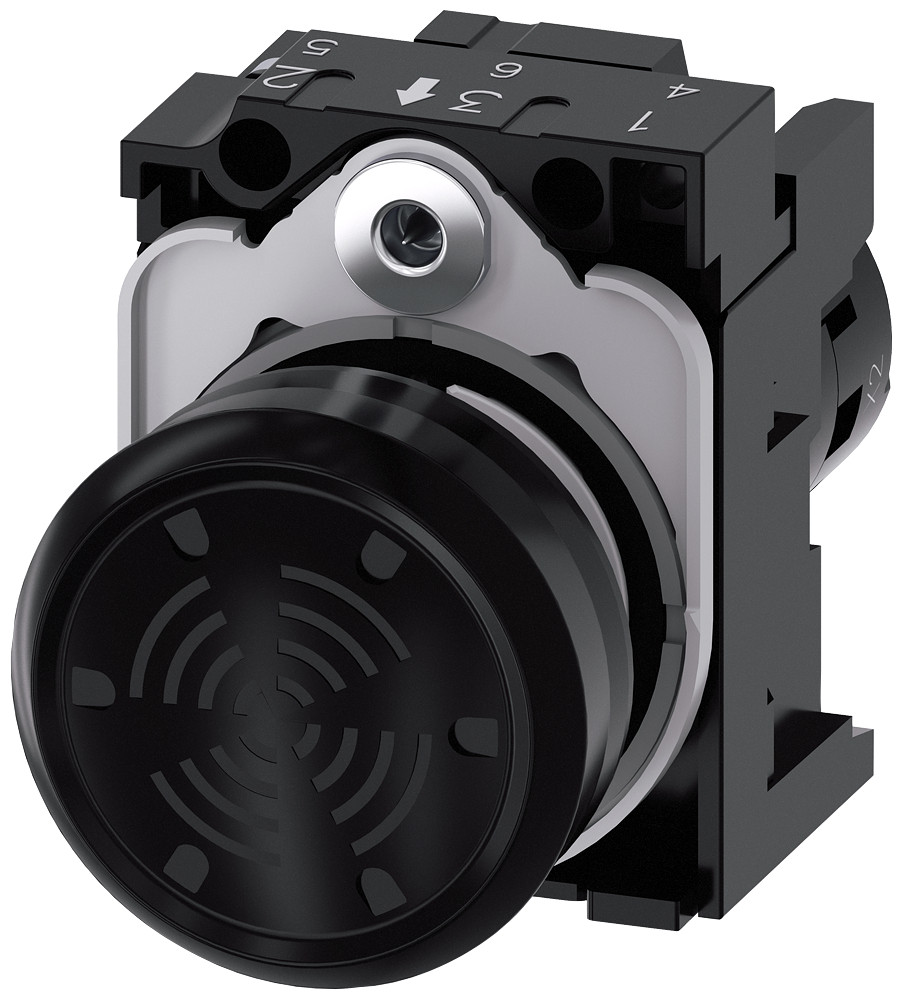 Siemens Acoustic Signaling device, 22 MM, round, plastic, black ...