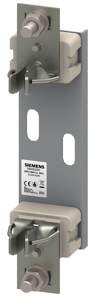 Siemens LV HRC fuse base ceramic frame size 1L 1-pole 250 A 1500 V flat ...