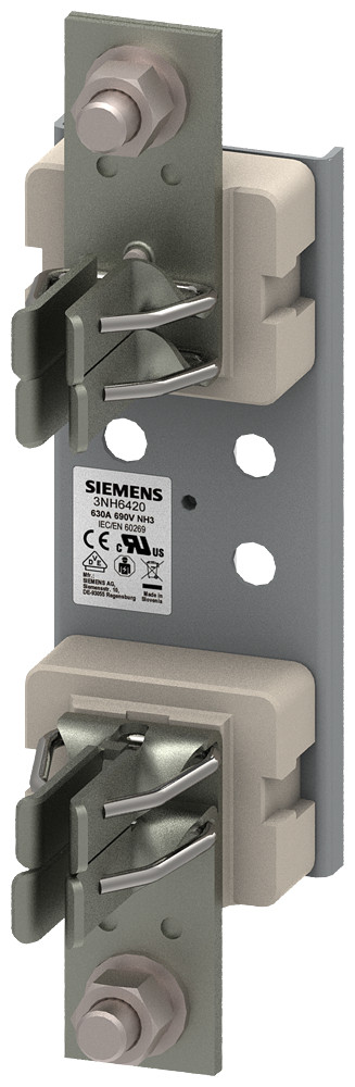 Siemens LV HRC fuse base ceramic frame size 3 1-pole 630 A 690 V (1000 ...