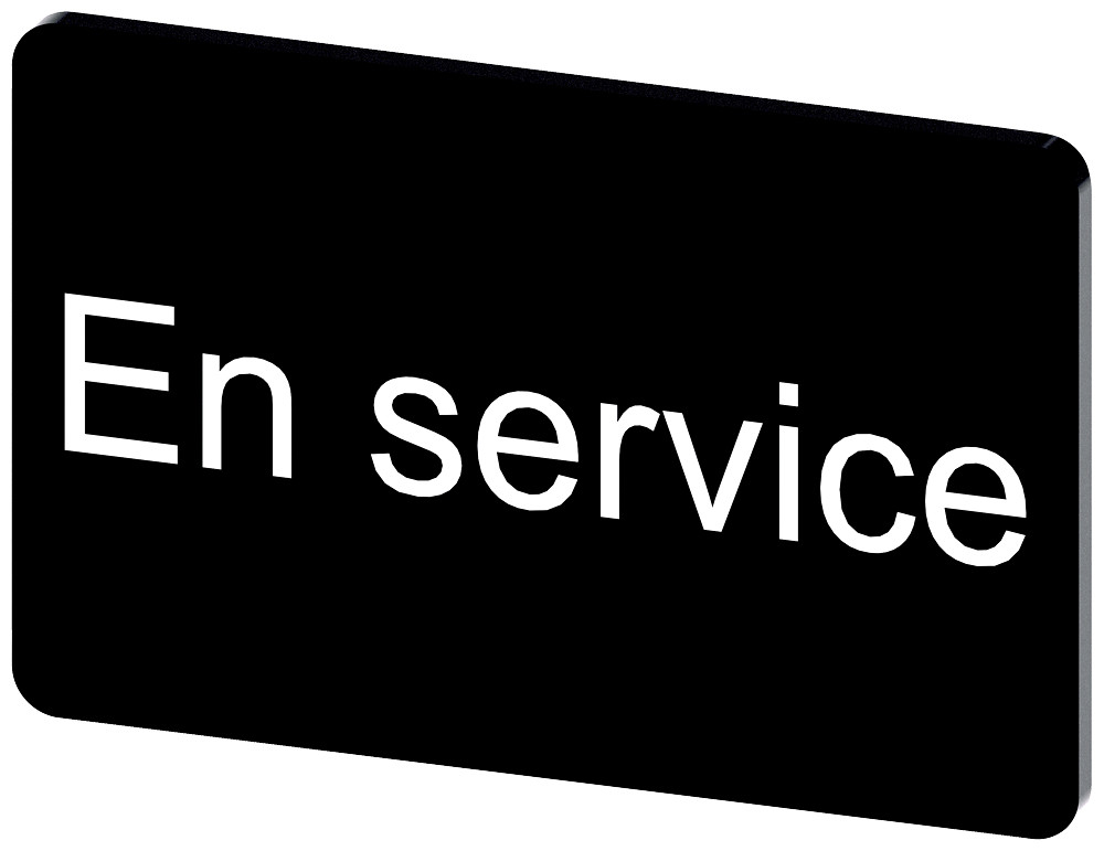 Siemens Labeling Plate 17.5 X 27 MM, label black, labeling: en service ...