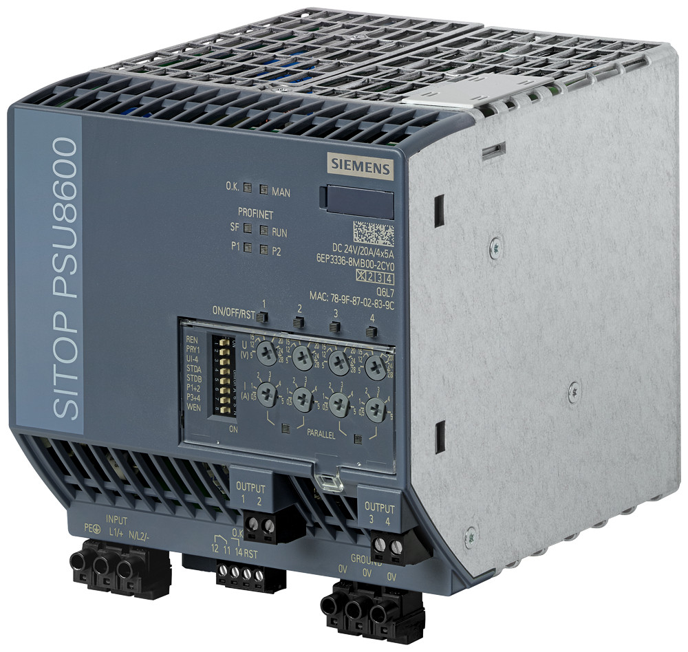 Siemens Power Supply system sitop psu8600 1ac 24 V DC/20 A / 4x5 A PN ...