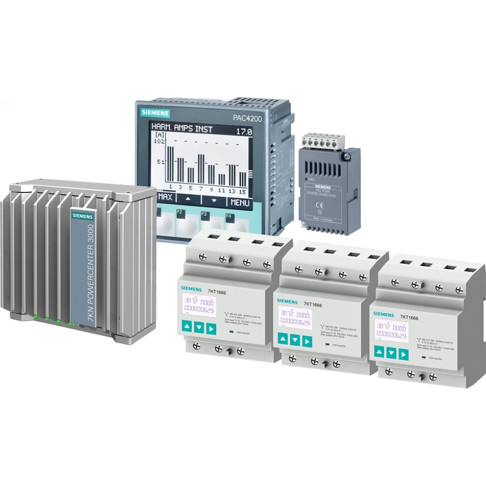 Siemens Startpakket Powercenter 3000, 15 energiemeters, pac4200 gateway ...