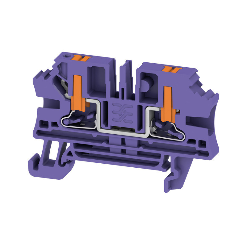 Weidmuller A-series Feed-Through terminal block, push in, violet, 4 MM² ...