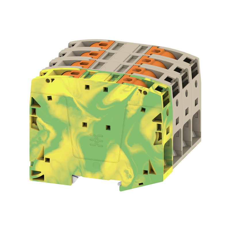 Weidmuller A-series Feed-Through terminal block, push in, dark beige ...