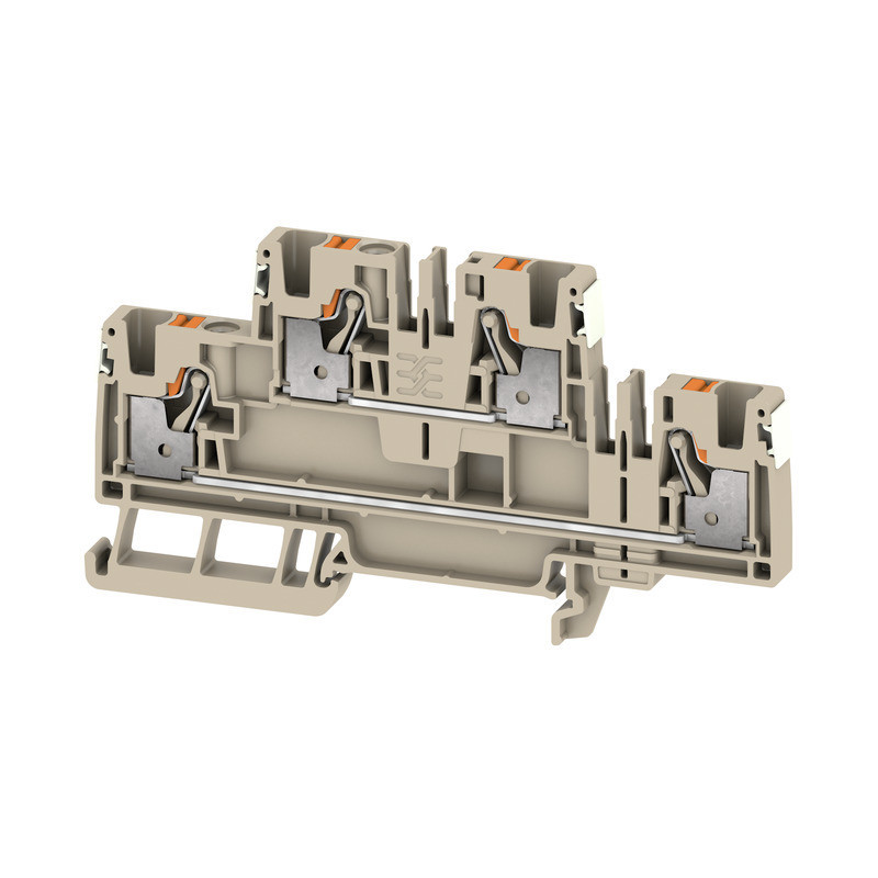 Weidmuller A-series Multi-Tier modular terminal, push in, dark beige, 4 ...