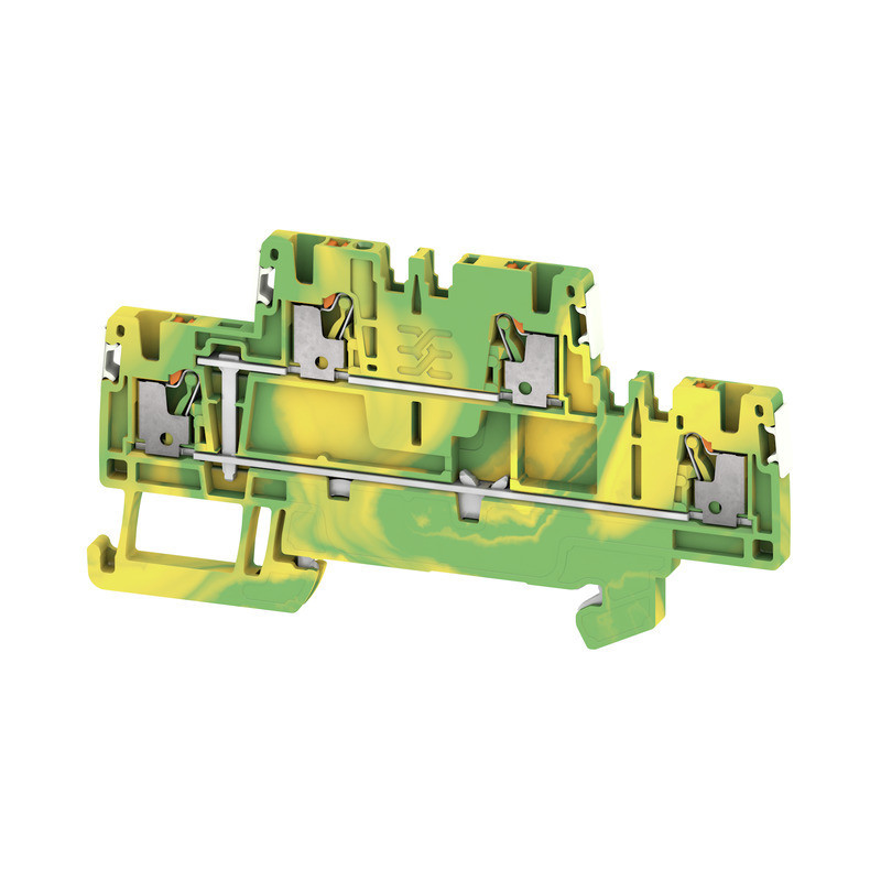 Weidmuller A-series Multi-Tier pe terminal, push in, green/yellow, 1.5 ...